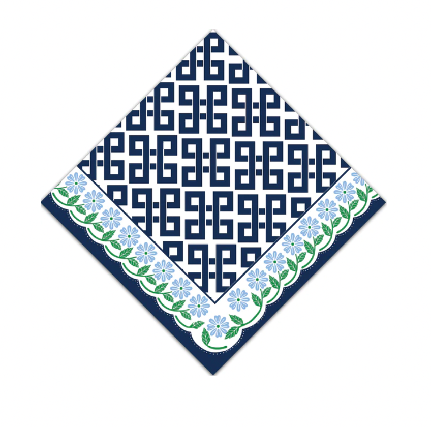 Floral Border Paper Cocktail Napkins – The Truffle Pig