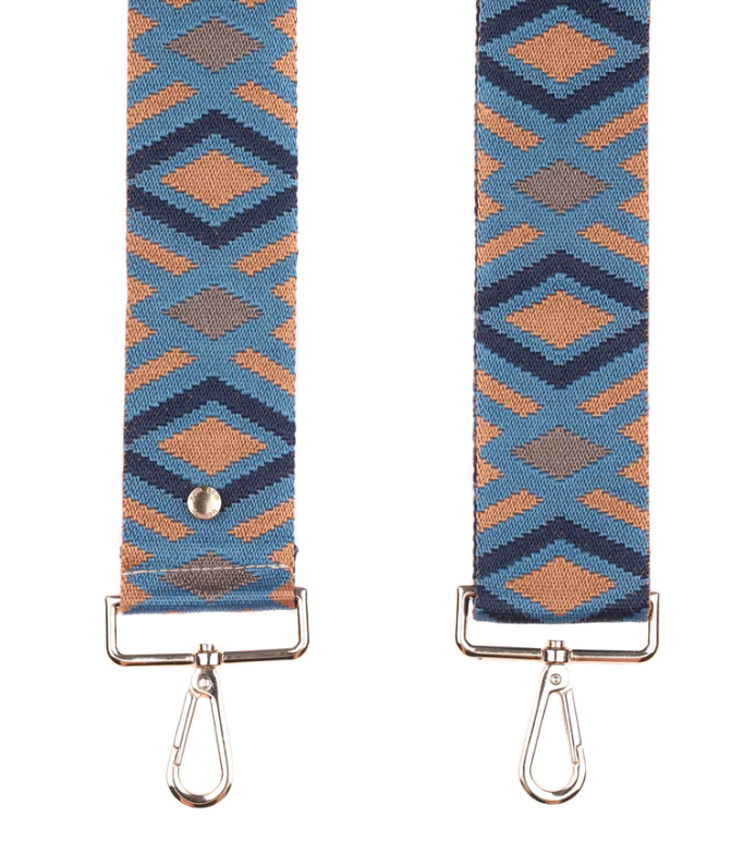 Blue & Tan Diamond Purse Strap – The Truffle Pig