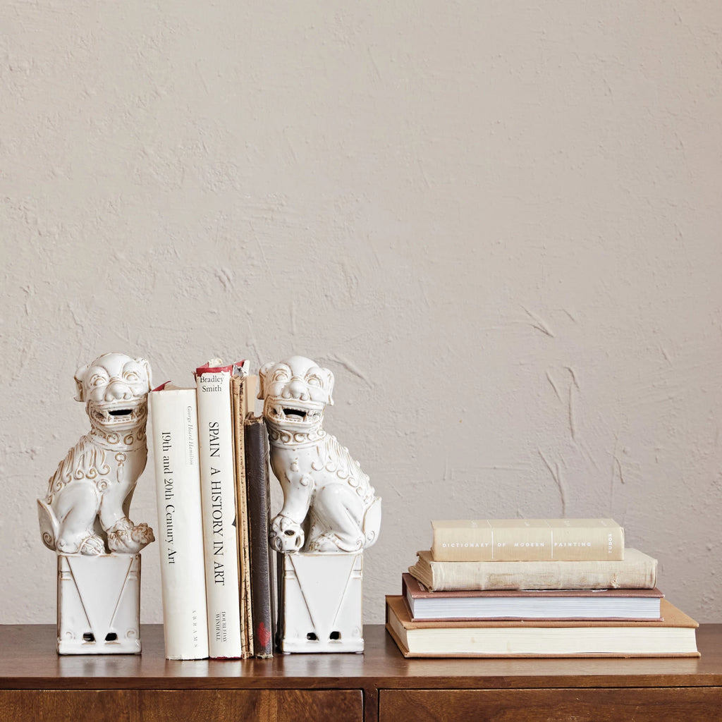 Vintage Reproduction Foo Dog Décor/Bookends – The Truffle Pig